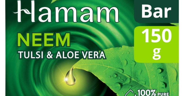 Hamam Soap Bar, Neem Tulsi and Aloe Vera - Natural Skin Protection ...