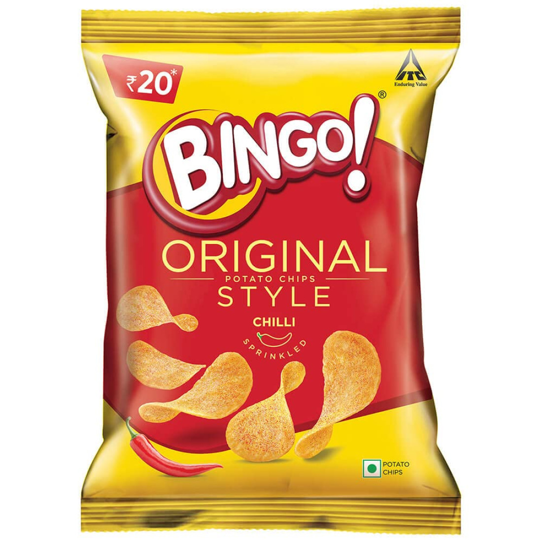 Bingo! Original Style Chilli Sprinkled - Spicy Potato Chips 45g ...