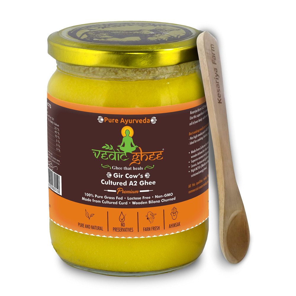 Vedic Ghee Premium A2 Gir Cow Cultured Desi Ghee from Kesariya Farm ...