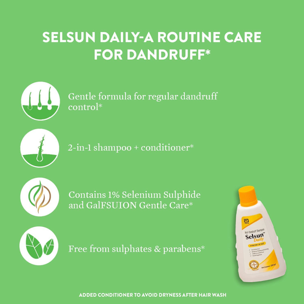 Abbott Selsun Daily Anti-Dandruff Shampoo and Selsun Suspension - Pack ...