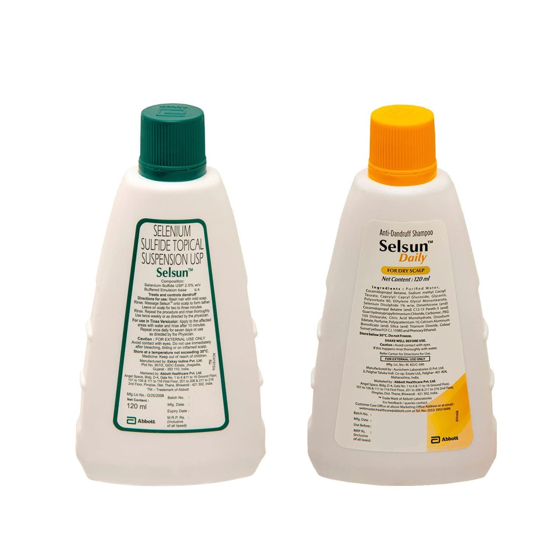 Abbott Selsun Daily Anti-Dandruff Shampoo and Selsun Suspension - Pack ...