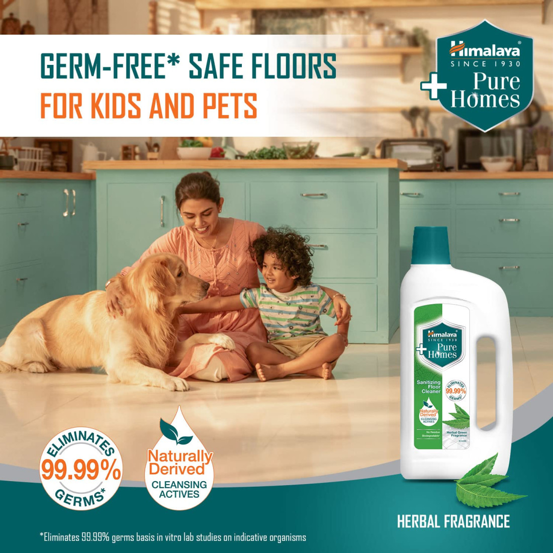 Himalaya Pure Homes Sanitizing Floor Cleaner HERBAL GREEN 1 LITRE ...