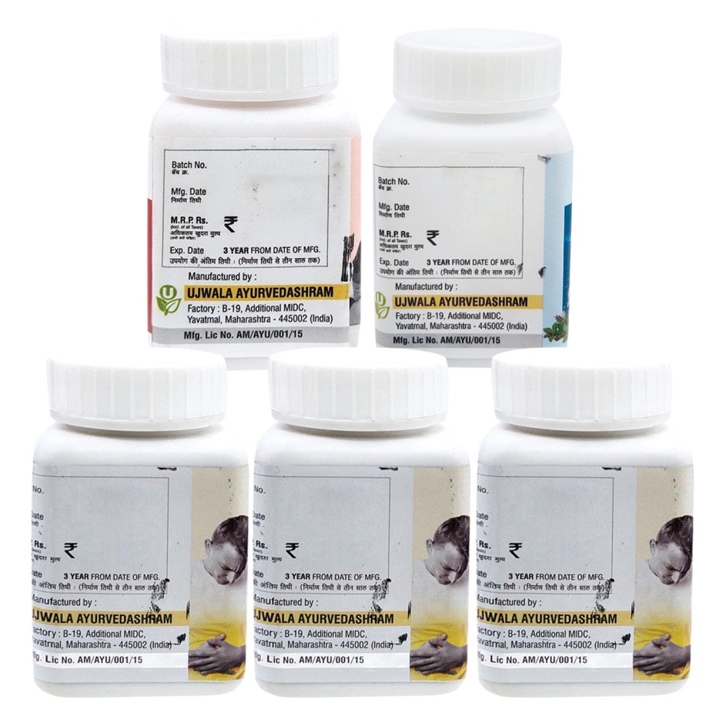 Ujwala Ayurvedashram Pymol + Livcon Capsule and Manulex Churna(pack of ...
