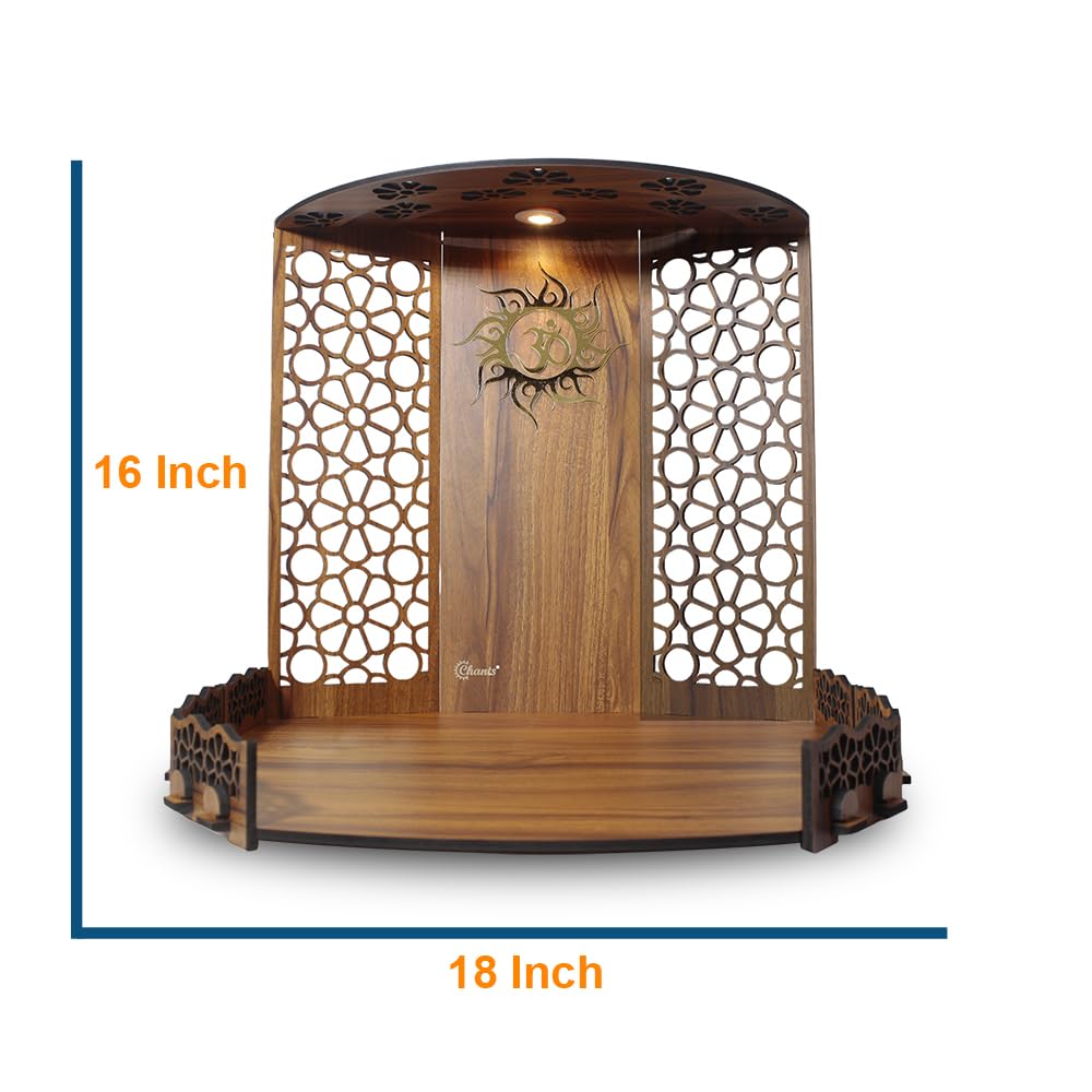 Chants® Bappa Beautiful Wooden Wooden Pooja Mandir for Home or Puja ...