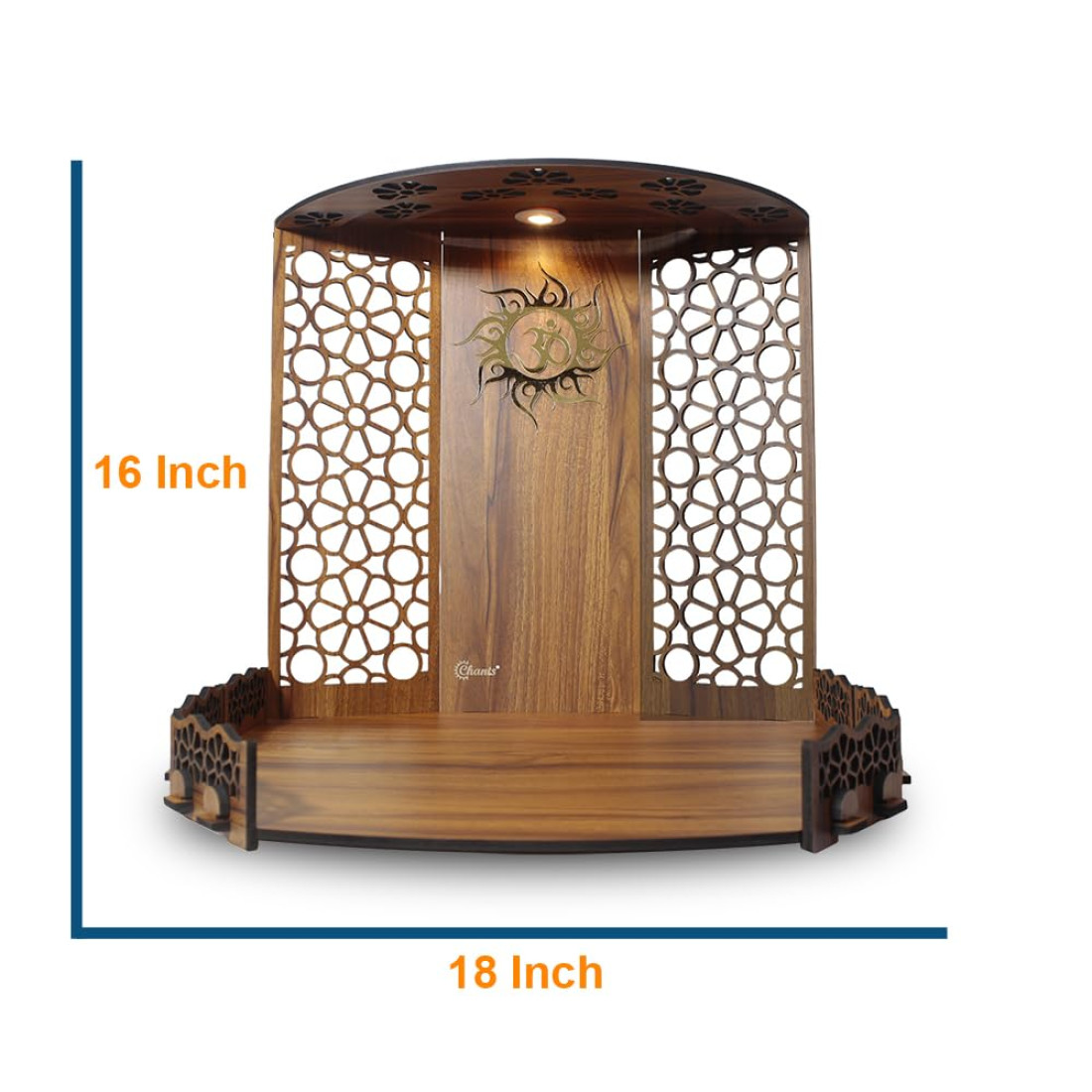 Chants® Bappa Beautiful Wooden Wooden Pooja Mandir for Home or Puja ...