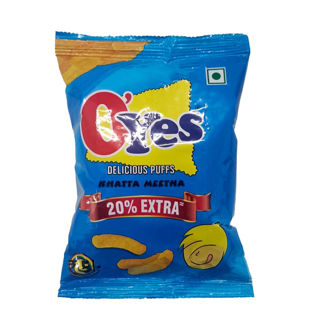 O'Yes Delicious Puffs Khatta Meetha Flavour, 18g