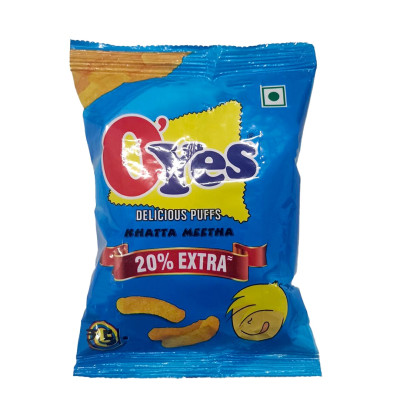 O'Yes Delicious Puffs Khatta Meetha Flavour, 18g